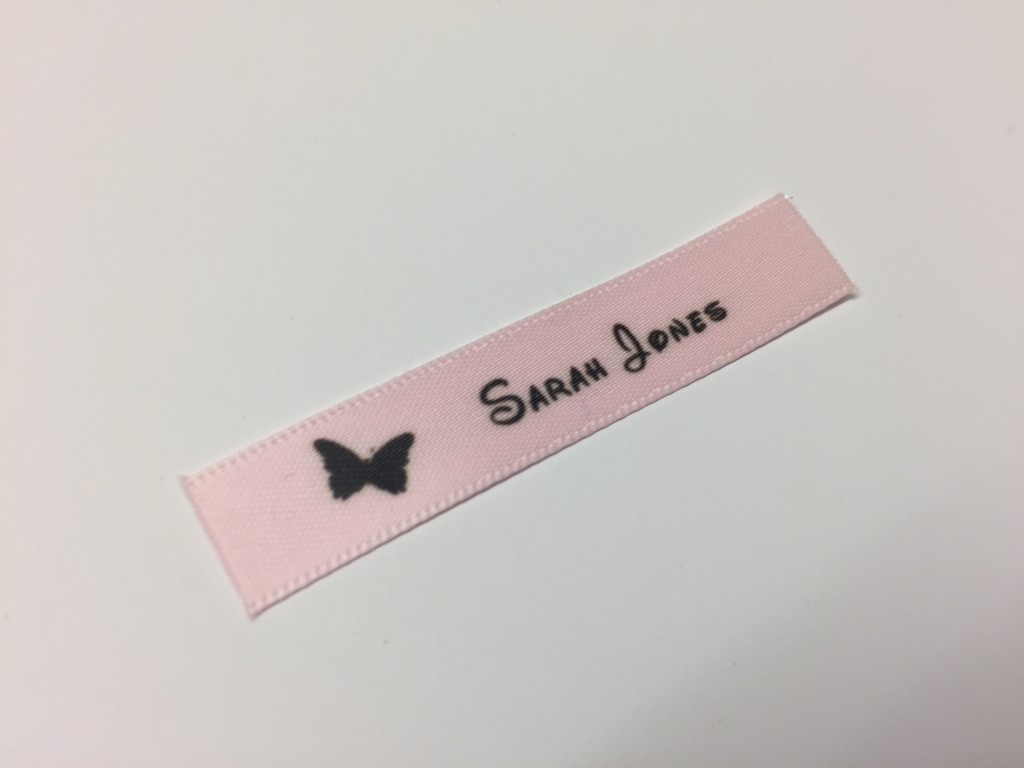 10mm & 25mm Light Pink Personalised Sew In Clothes Name Labels ...